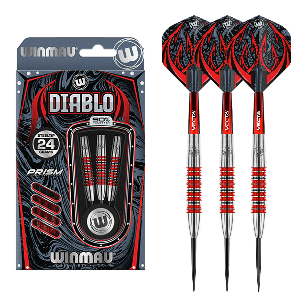 Buy Winmau Diablo Torpedo Barrel Tungsten Steel Tip Darts from Darts Online