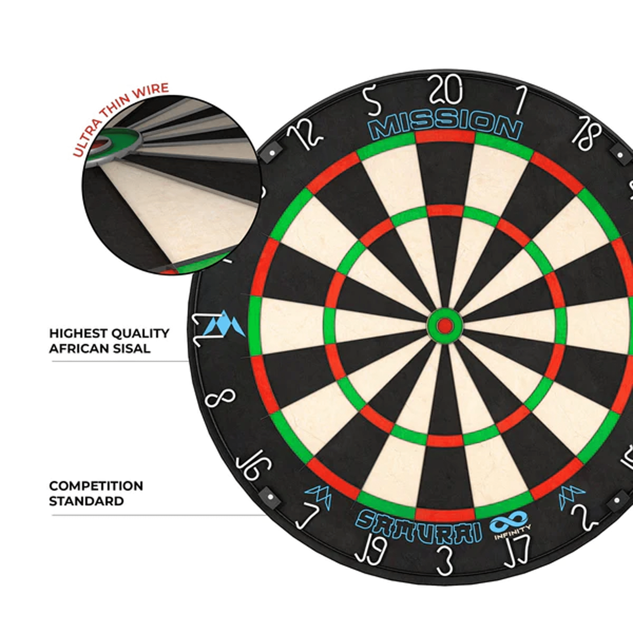 Buy Mission Samurai Infinity Dartboard from Darts Online