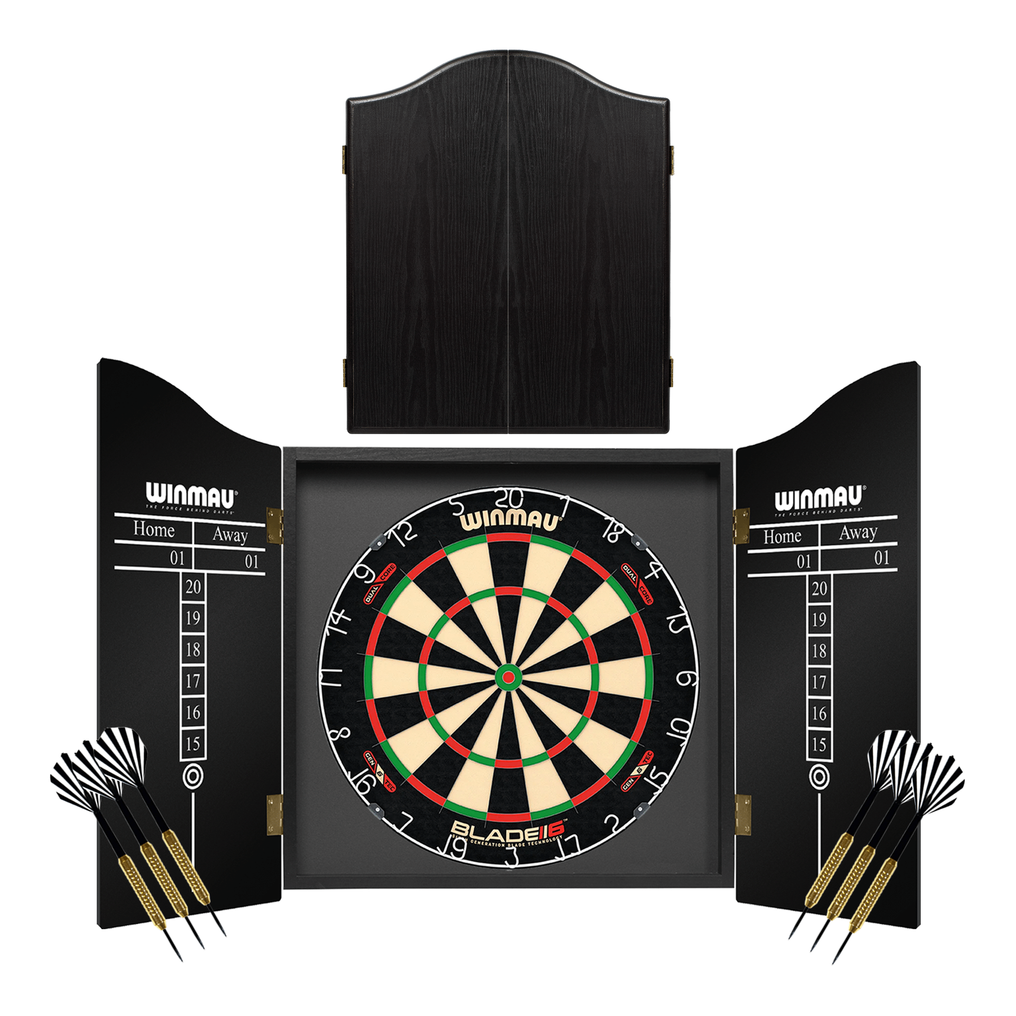 Buy Winmau Blade 6 Dartboard, Cabinet & Darts - Complete Darts Set from ...