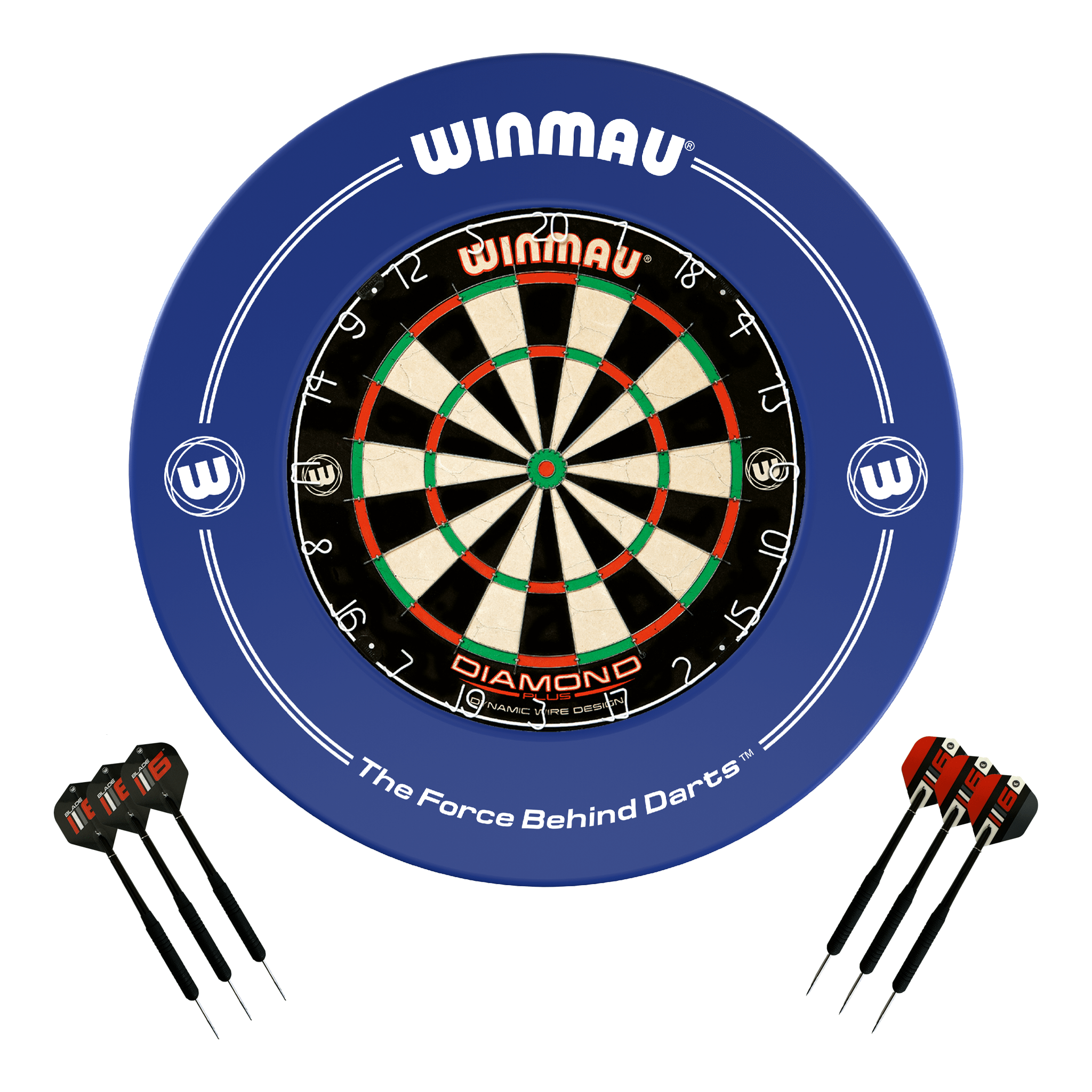 Buy Winmau Diamond Plus Dartboard, Surround & Darts - Complete Darts ...