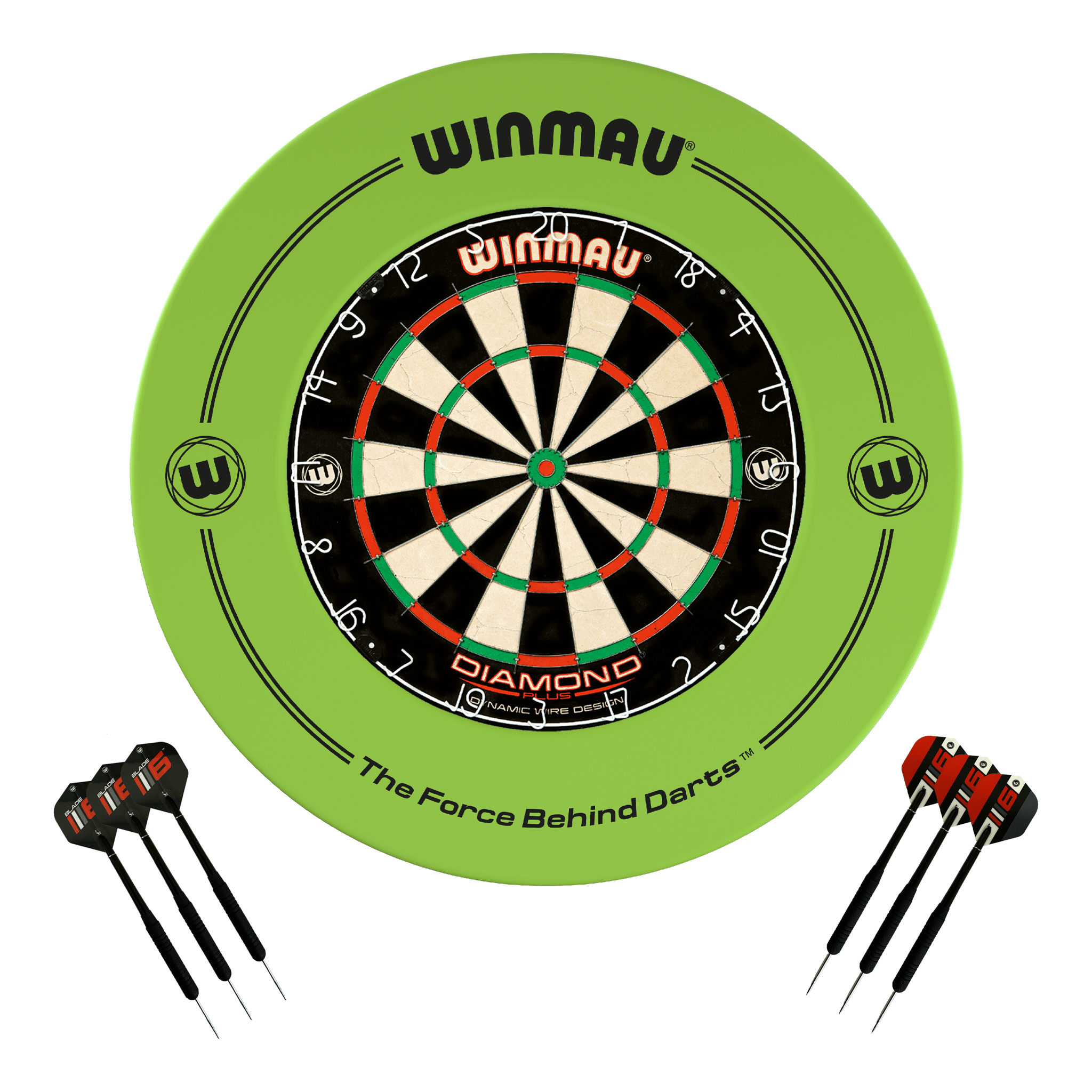 Buy Winmau Diamond Plus Dartboard, Surround & Darts - Complete Darts ...