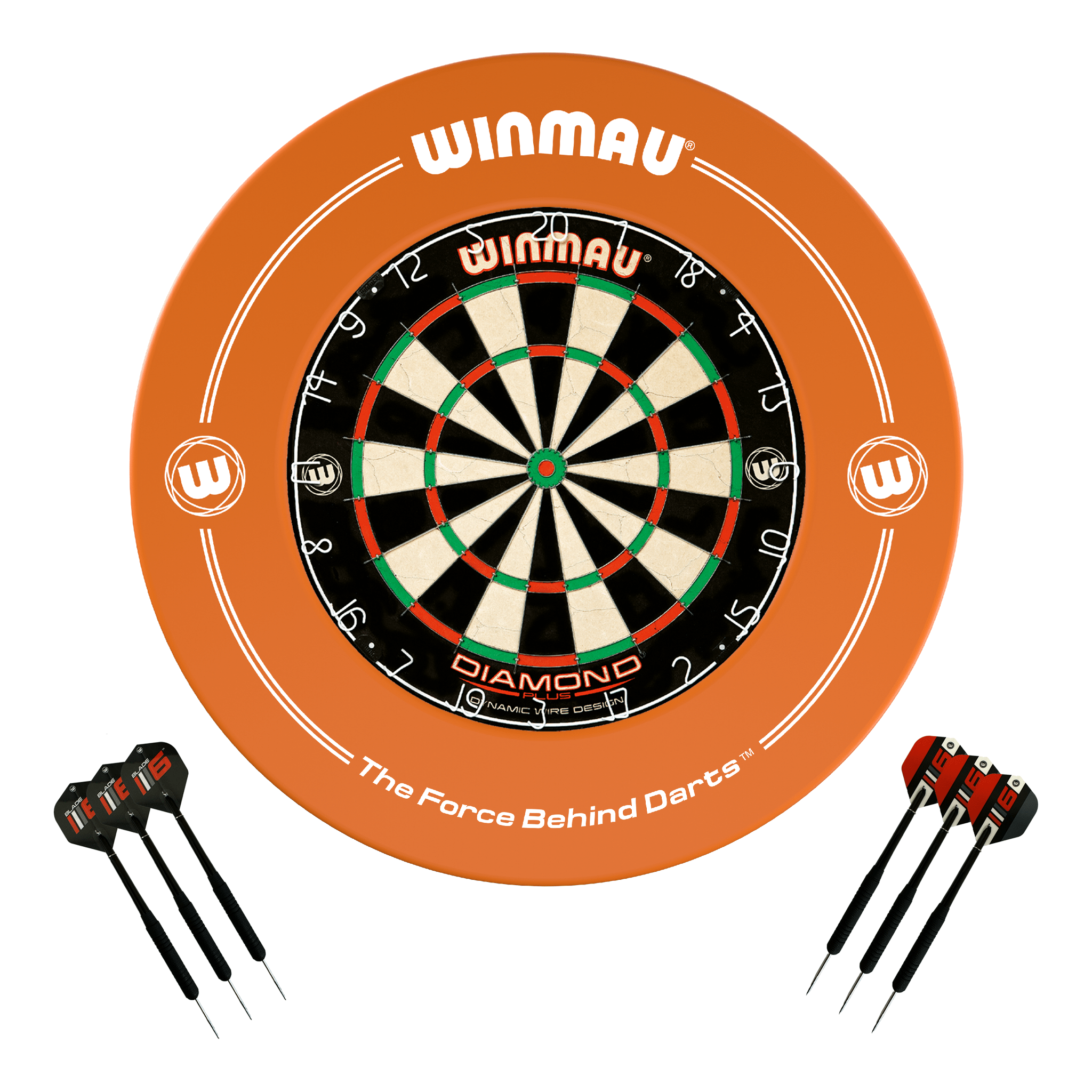 Buy Winmau Diamond Plus Dartboard, Surround & Darts - Complete Darts ...