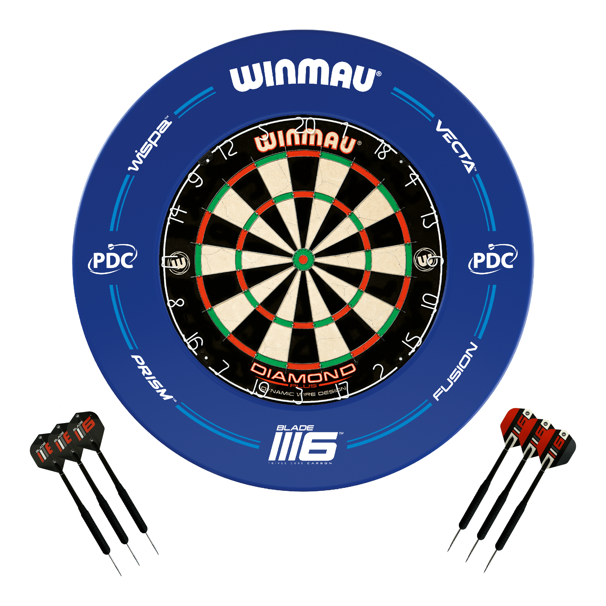 Buy Winmau Diamond Plus Dartboard, Surround & Darts - Complete Darts ...