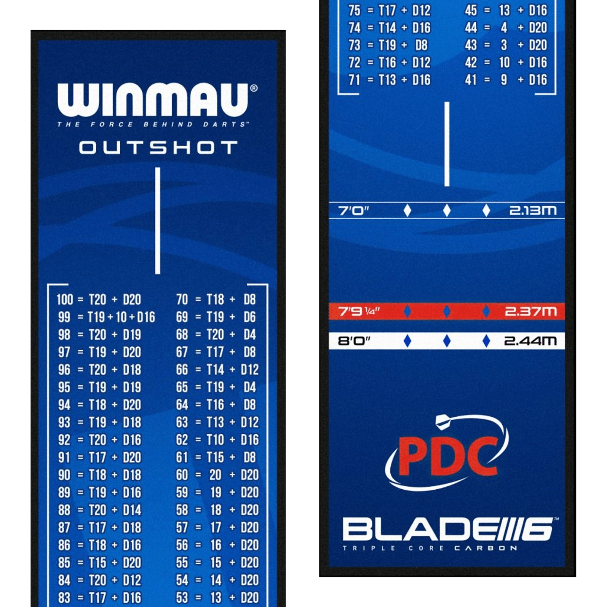 Buy Winmau Pro Zone Outshot Checkout Dart Mat from Darts Online