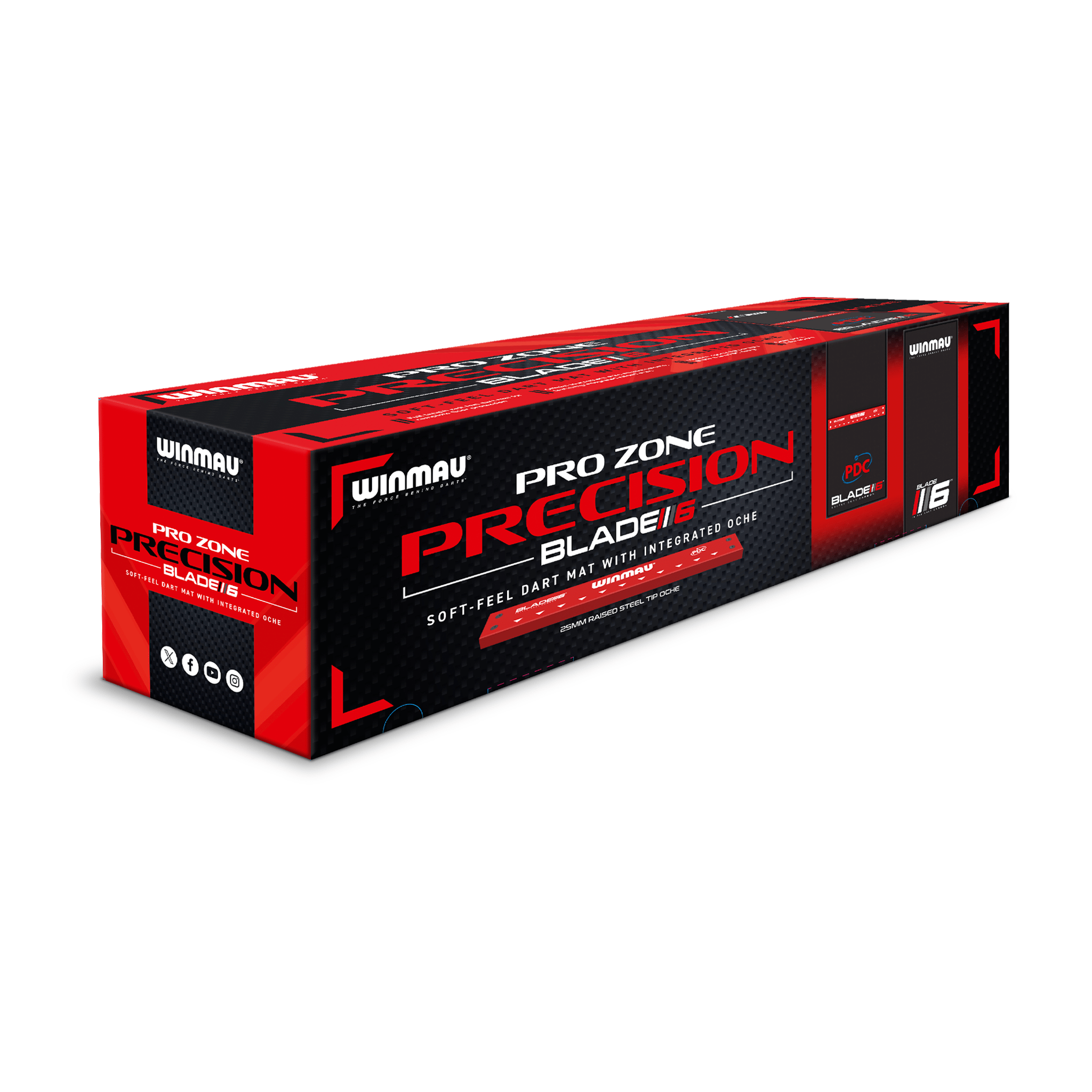 Buy Winmau Pro Zone Precision Soft Feel Dart Mat With Integrated Oche ...