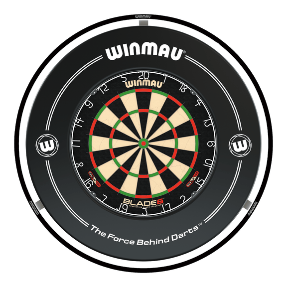 Buy Winmau Blade 6 Dartboard, Surround & Black Winmau Plasma Light ...