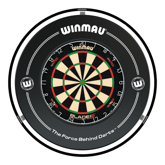 Buy Winmau Blade 6 Dartboard, Surround & Black Winmau Plasma Light ...